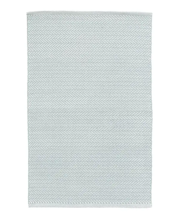 DASH & ALBERT BY ANNIE SELKE Dash Albert Annie Selke Da392 Herringbone Indoor/outdoor Area Rug, 2'6x18'0 - Mist/ivory