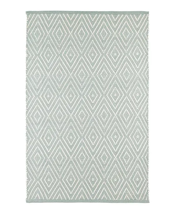 DASH & ALBERT BY ANNIE SELKE Dash Albert Annie Selke Rdb163 Diamond Indoor/outdoor Area Rug, 9'0x12'0 - Mist/ivory
