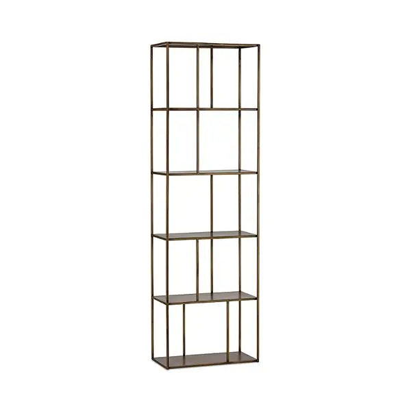 SUNPAN Eiffel Bookcase, Tall - Brass