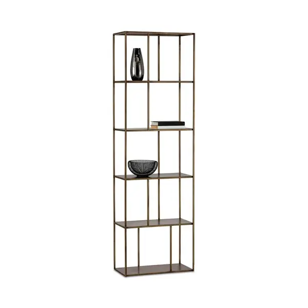 SUNPAN Eiffel Bookcase, Tall - Brass