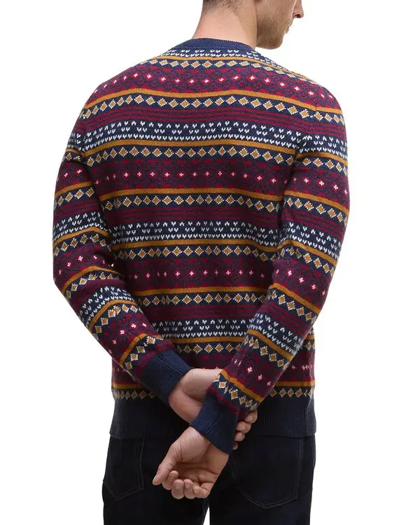Barbour Fair Isle Crewneck Sweater - Navy