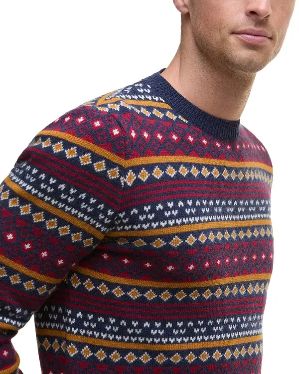 Barbour Fair Isle Crewneck Sweater - Navy