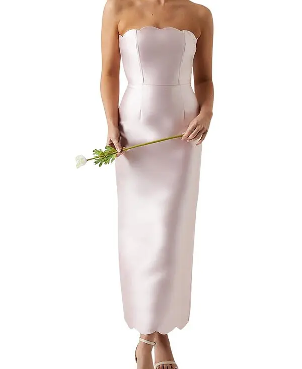 Coast Scallop Twill Column Dress