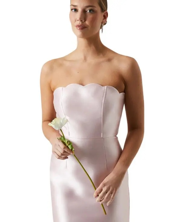 Coast Scallop Twill Column Dress