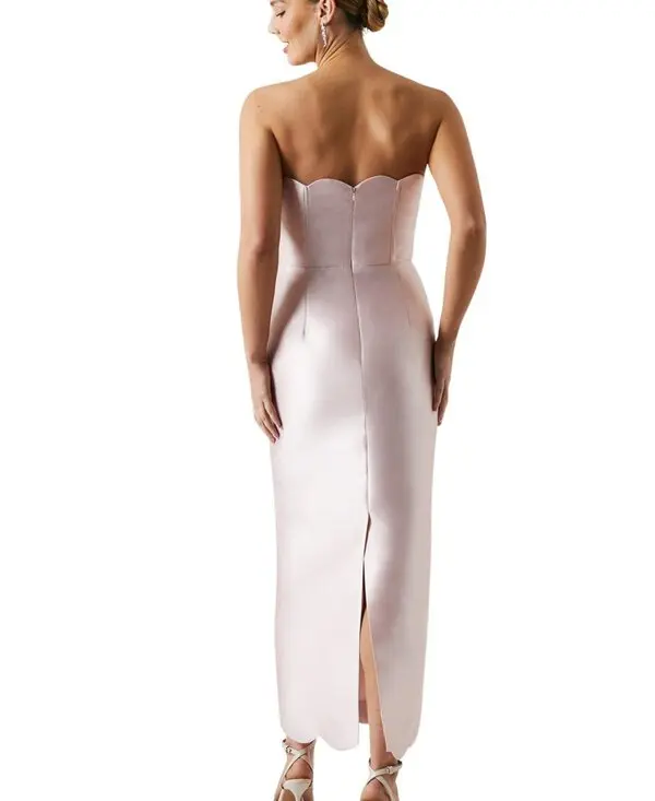 Coast Scallop Twill Column Dress