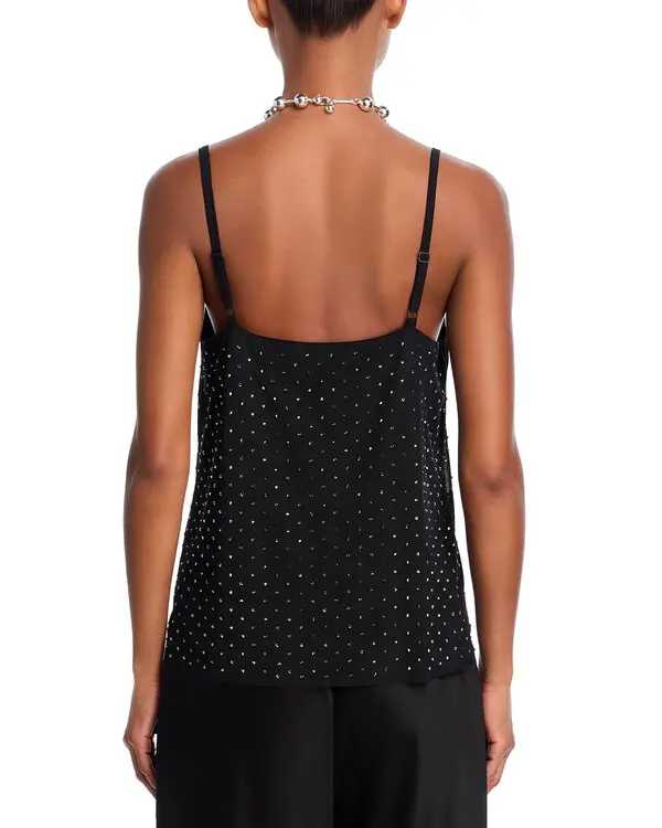Aqua Embellished Mesh Cami Top