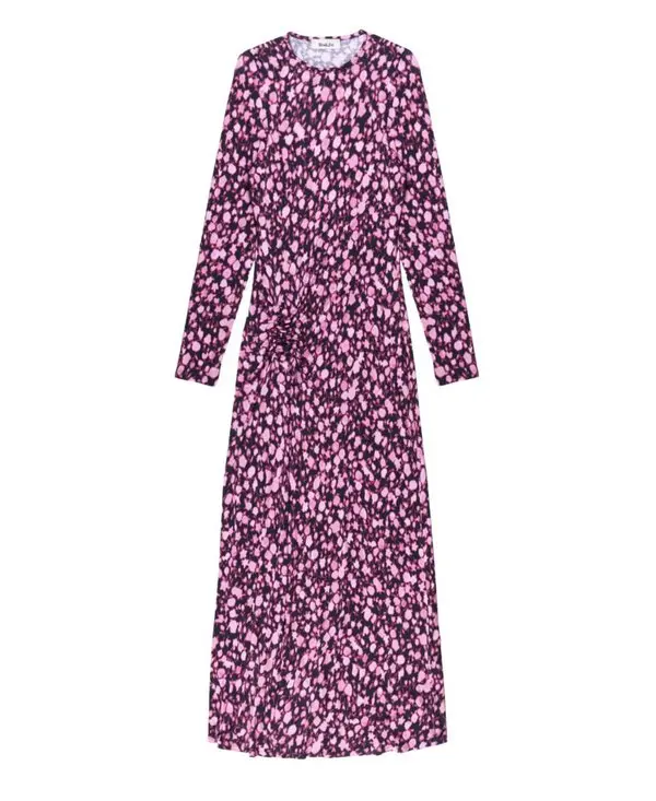 RO&ZO Batik Print Gathered Waist Maxi Dress