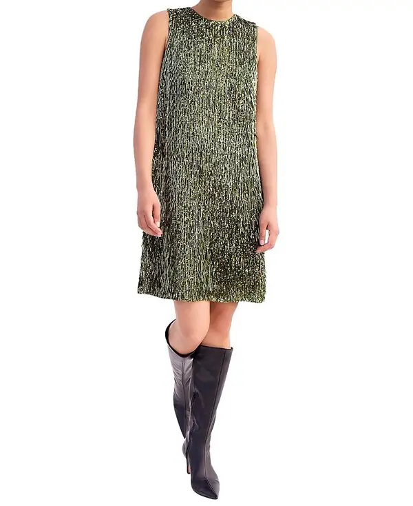 RO & ZO Nina Drop Sequin Shift Dress