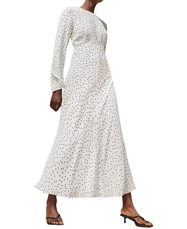 RO & ZO Polka Dot Tie Back Dress
