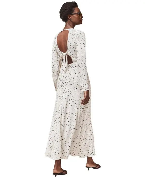 RO & ZO Polka Dot Tie Back Dress
