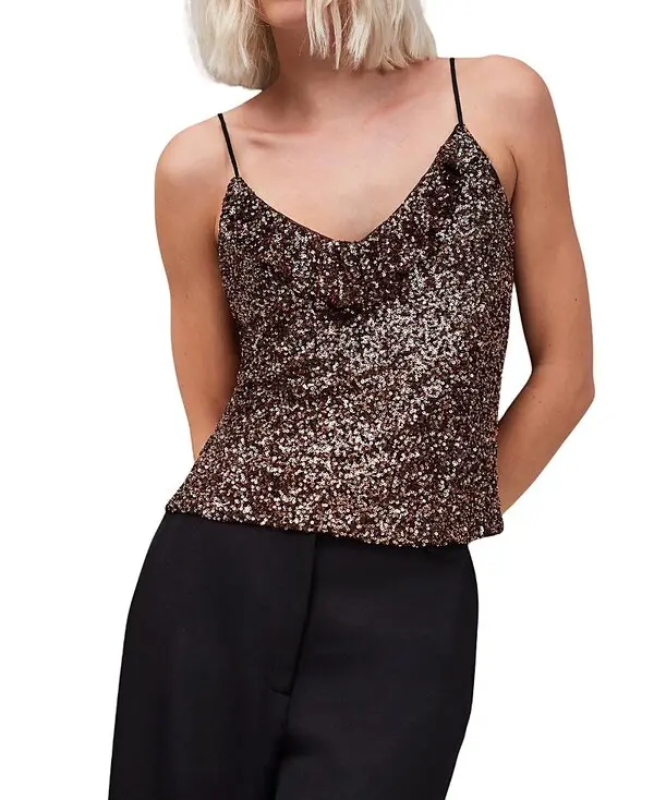 RO & ZO Sequin V-neck Cami