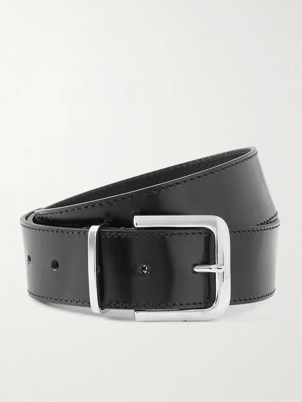 THE FRANKIE SHOP Sarno Leather Belt - Black