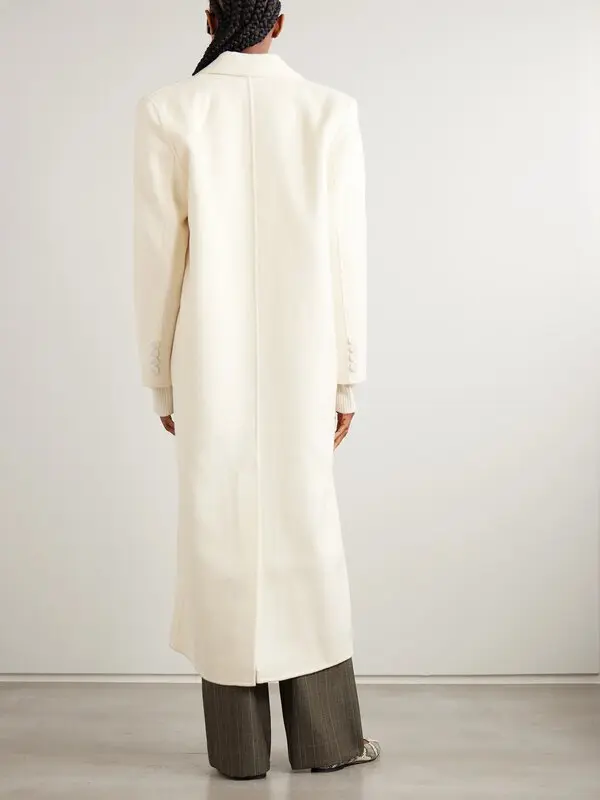 THE FRANKIE SHOP Gaia Double-breasted Wool-blend Coat - Neutrals