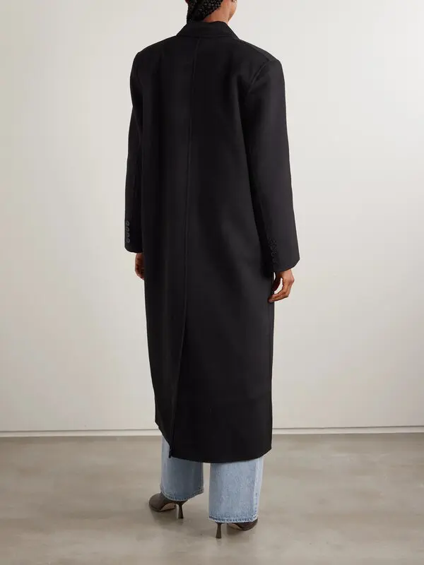 THE FRANKIE SHOP Gaia Oversized Double-breasted Wool-blend Coat