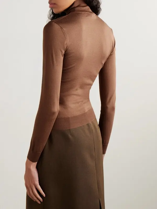 Ralph Lauren Silk-blend Turtleneck Sweater