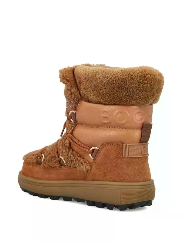 Bogner Shearling Leather Ankle Boots