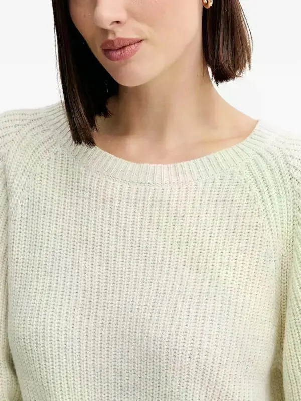 TWINSET Ribbed-knit Jumper With Side Slits And Back Logo Detail