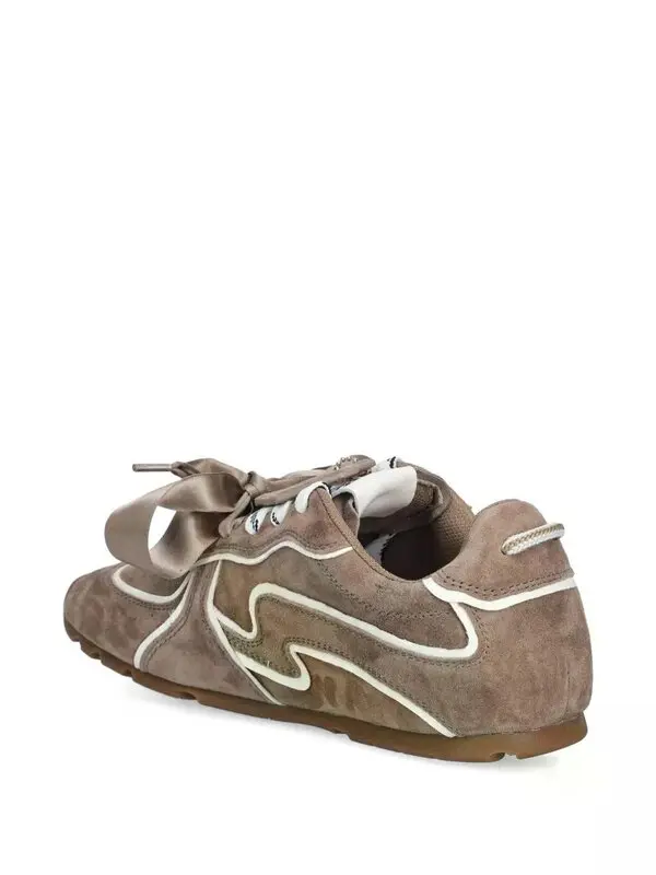 NAKED WOLFE Adored Sneakers With Ribbon Detail - Brown