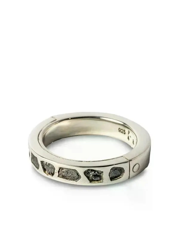 PARTS OF FOUR Sistema Mega Pavé Diamond Sterling- Ring - Silver