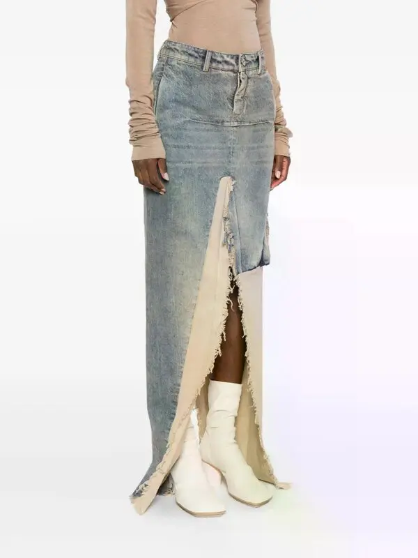 Rick Owens Frayed-panel Skirt