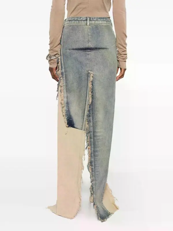 Rick Owens Frayed-panel Skirt