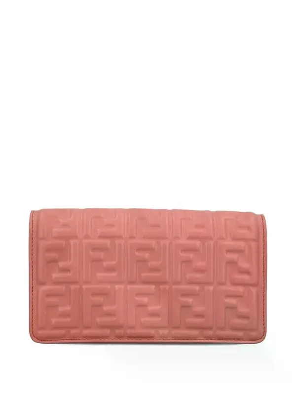 Fendi Baguette Embossed-logo Leather Wallet