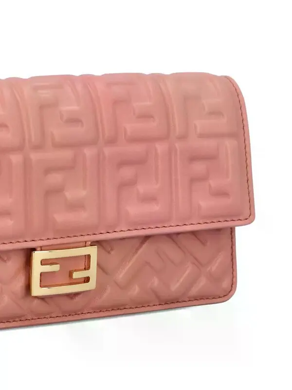 Fendi Baguette Embossed-logo Leather Wallet
