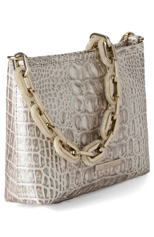 Brahmin Mod Lorelei Croc Embossed Leather Shoulder Bag