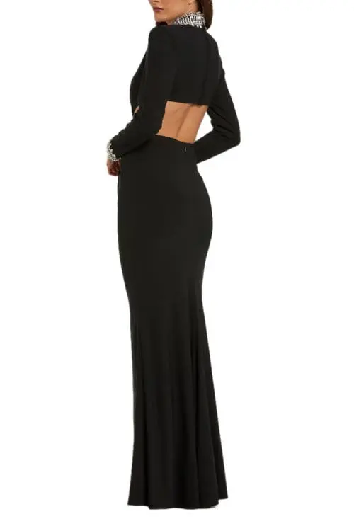 Mac Duggal Embellished Jersey Evening Gown