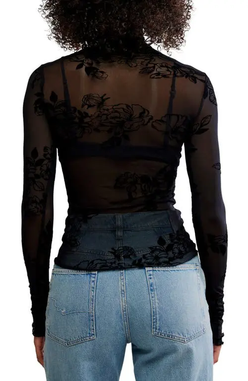 Free People Lace Mesh Top