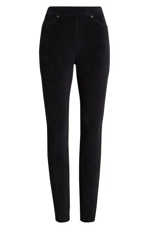 Hue Classic Stretch Corduroy Leggings - Black