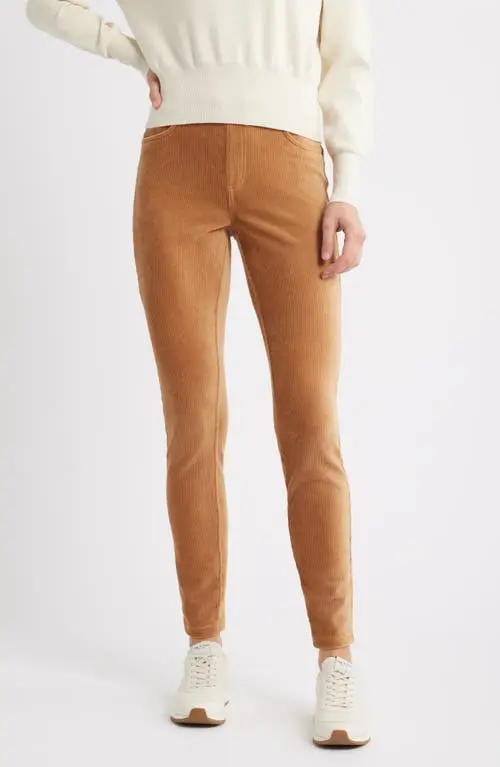 Hue Classic Stretch Corduroy Leggings - Camel