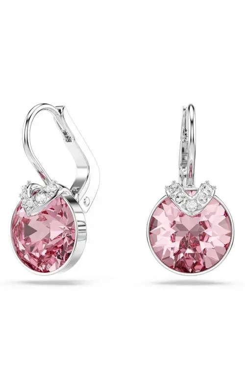 SWAROVSKI Bella Crystal Drop Earrings - Pink/silver