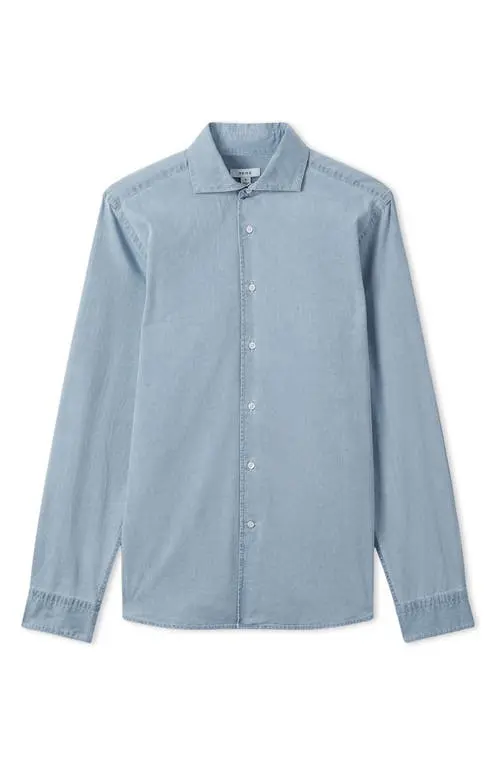 REISS Draper Cotton Denim Button-up Shirt