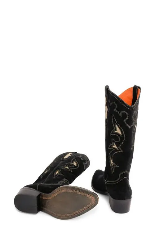 Penelope Chilvers Jolene Paloma Western Boot - Black/bone