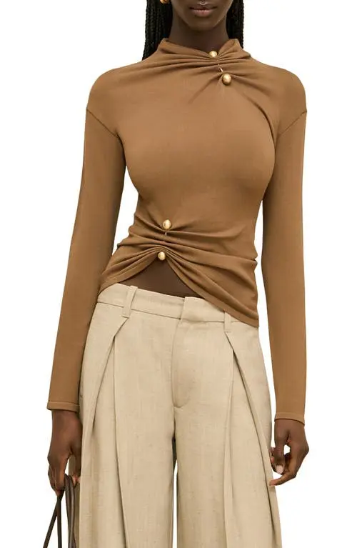 Cult Gaia Callie Asymmetric Neck Top - Sparrow