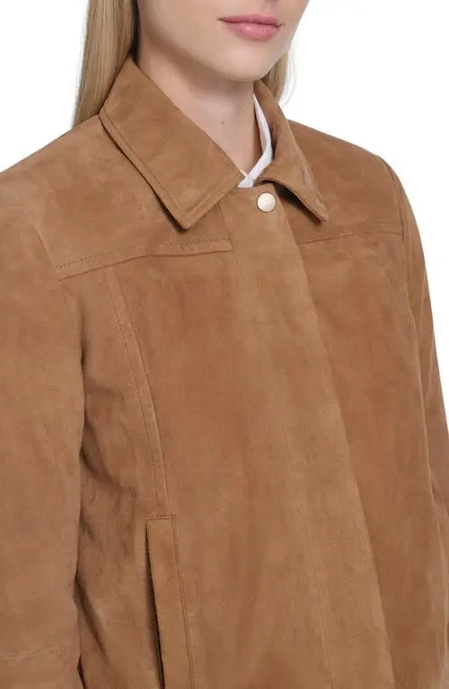 Cole Haan Suede Jacket - Hazlenut