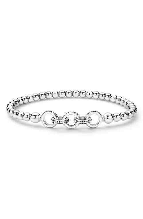 Lagos Sterling 5-ring Stretch Bracelet - Silver