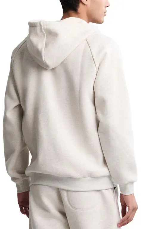 Barefoot Dreams Fleece Zip Up Hoodie - Heather Cream
