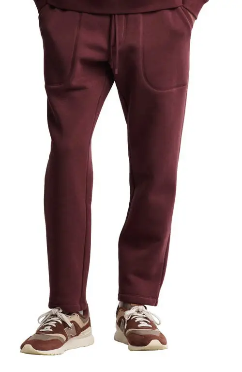 Barefoot Dreams Fleece Track Pants - Deep Aubergine