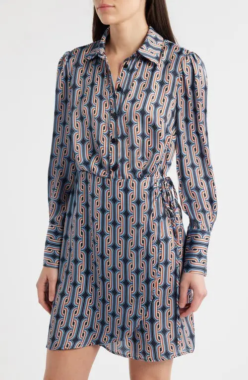 Sam Edelman Chain Print Shirtdress - Blue Multi