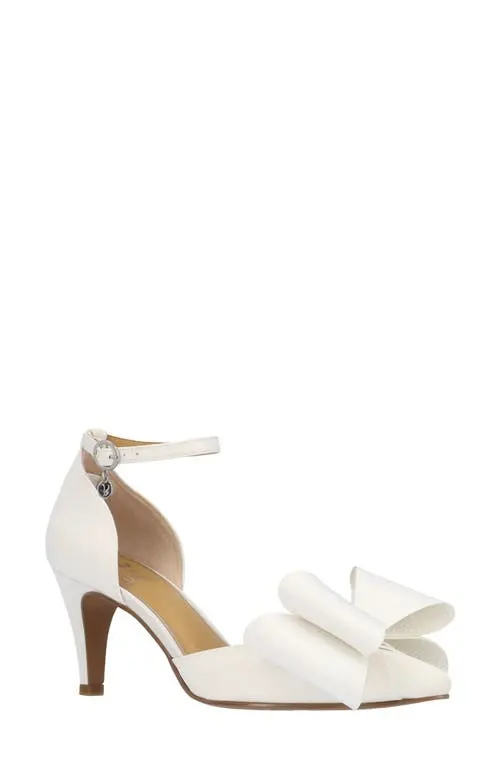 J. Reneé Ankle Strap Pointed Toe Pumps - White
