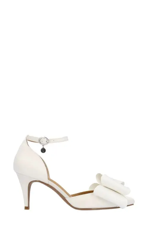 J. Reneé Ankle Strap Pointed Toe Pumps - White