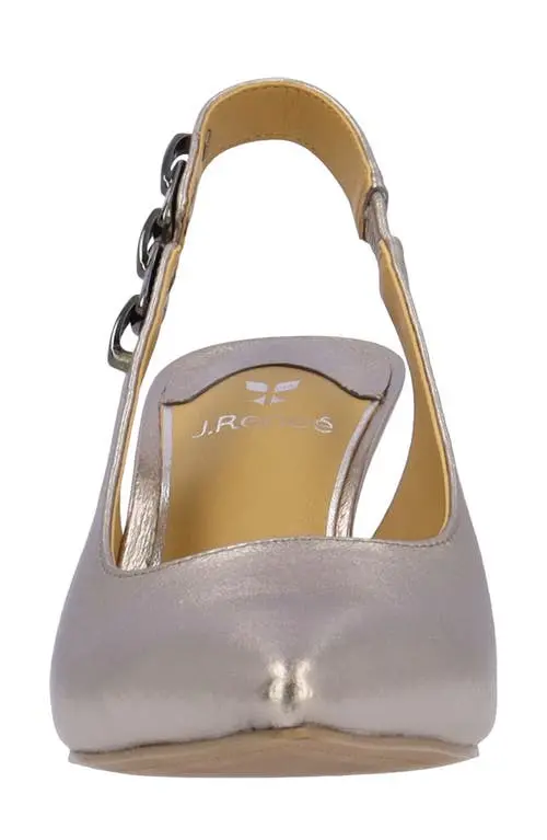 J. Reneé Krissa Slingback Pointed Toe Pump - Pewter