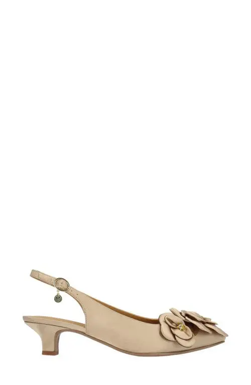 J. Reneé Jozey Pointed Toe Slingback Pumps - Beige