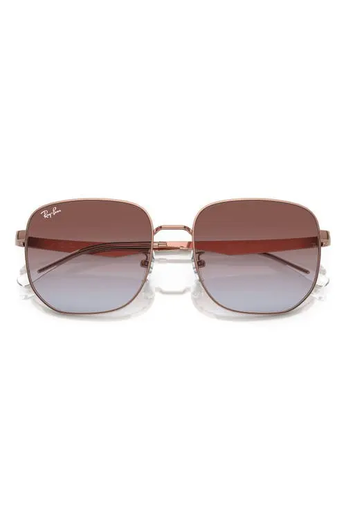 Ray-ban Irregular Sunglasses - Rose Gold/light Blue Violet