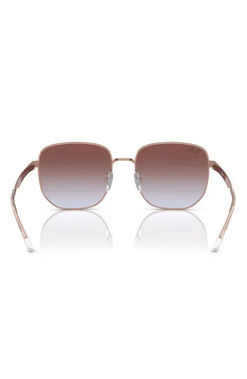 Ray-ban Irregular Sunglasses - Rose Gold/light Blue Violet