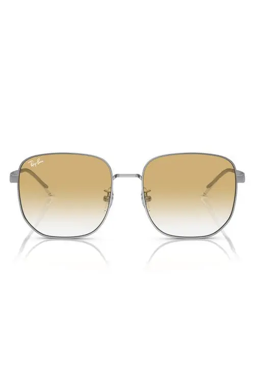 Ray-ban Irregular Sunglasses - Silver /clear Gradient Yellow