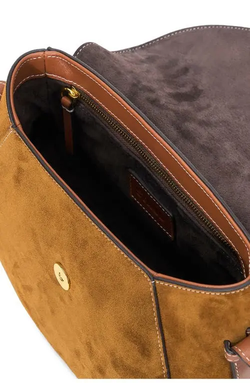 Staud Suede Saddle Crossbody Bag
