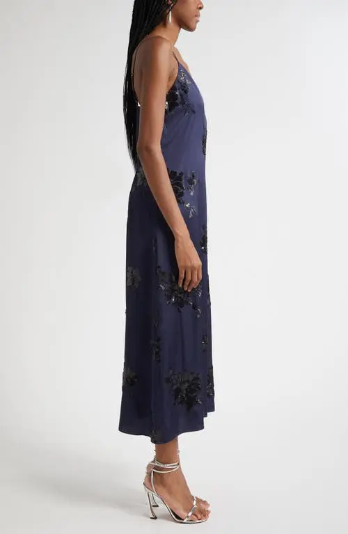 Ramy Brook Shannon Placed Sequin Floral Slipdress